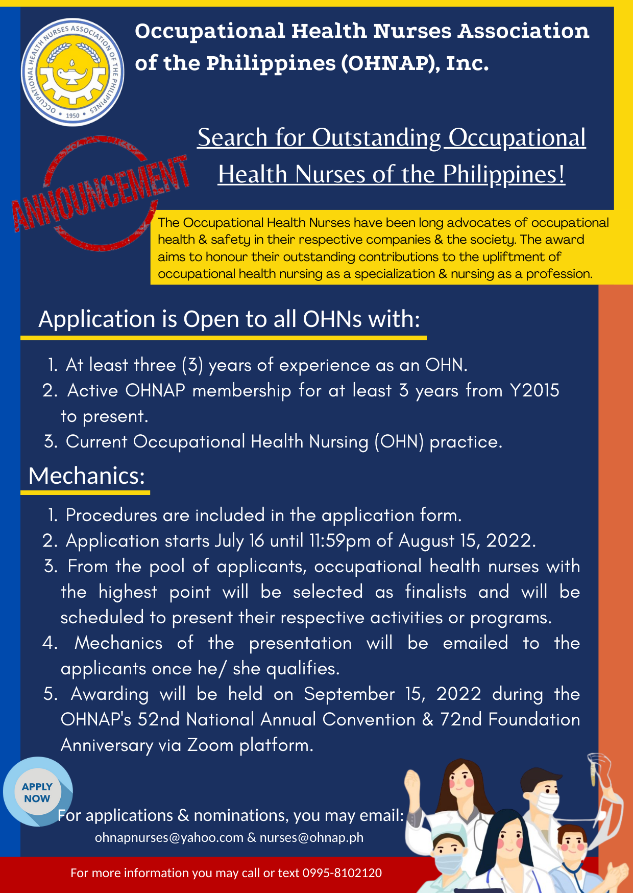 Occupational Health Nurses Association of the Philippines, Inc. (OHNAP)