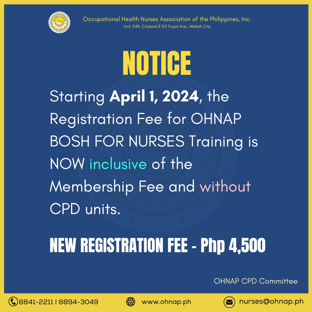 Occupational Health Nurses Association of the Philippines, Inc. (OHNAP)